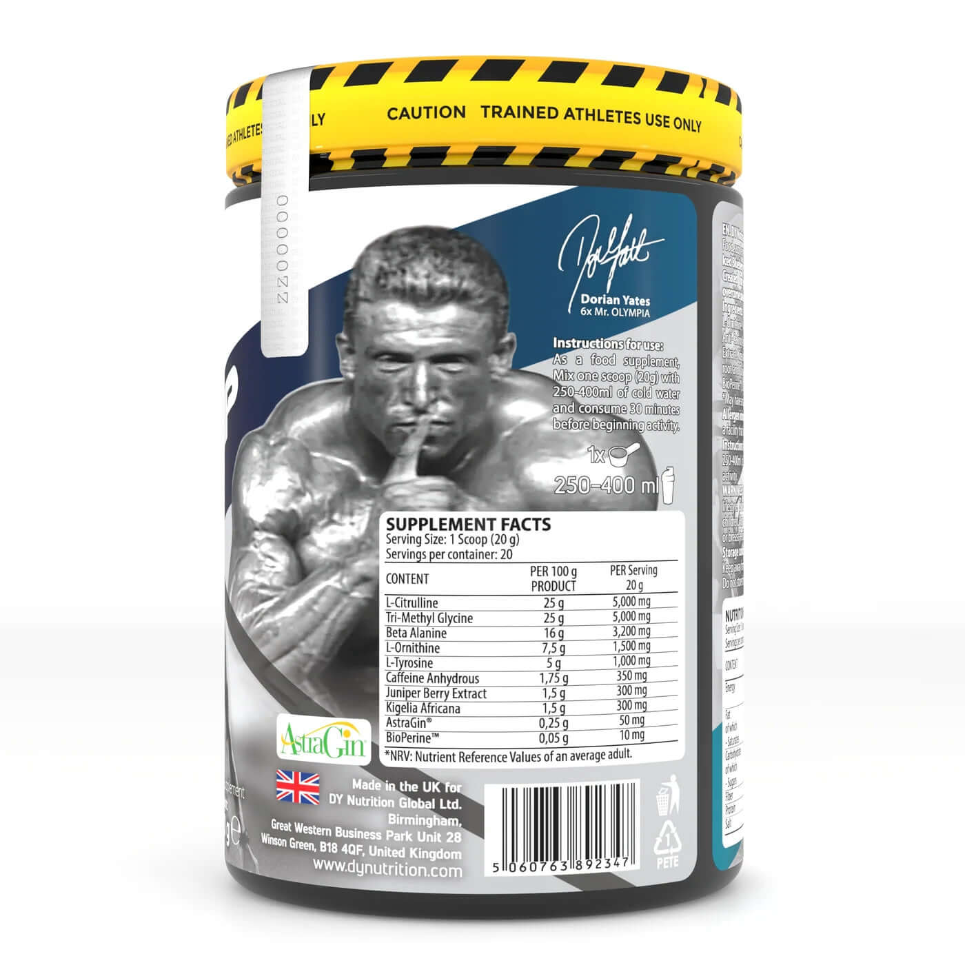 Dorian Yates Nutrition NOX Pump Ultimate Pre-Workout