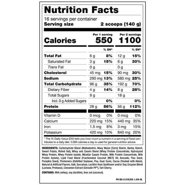 Mutant Mass Weight Gain Powder Mass Gainer Supplement